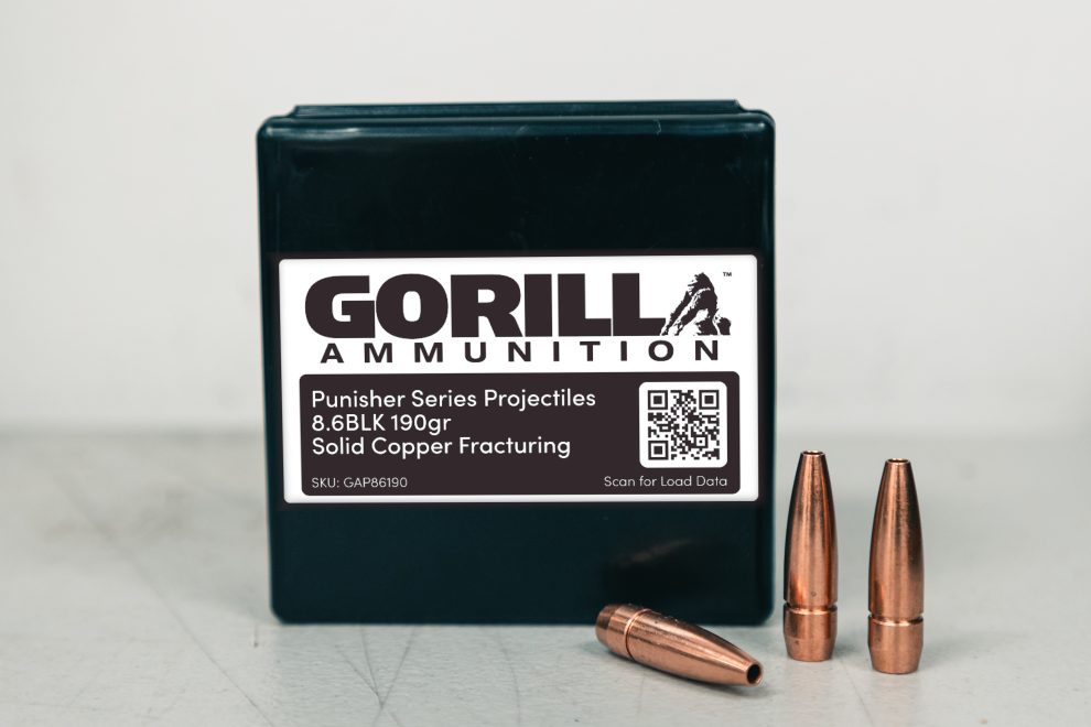 Gorilla 8.6 Blackout 190gr Solid Copper Fracturing Projectiles (Qty of ...